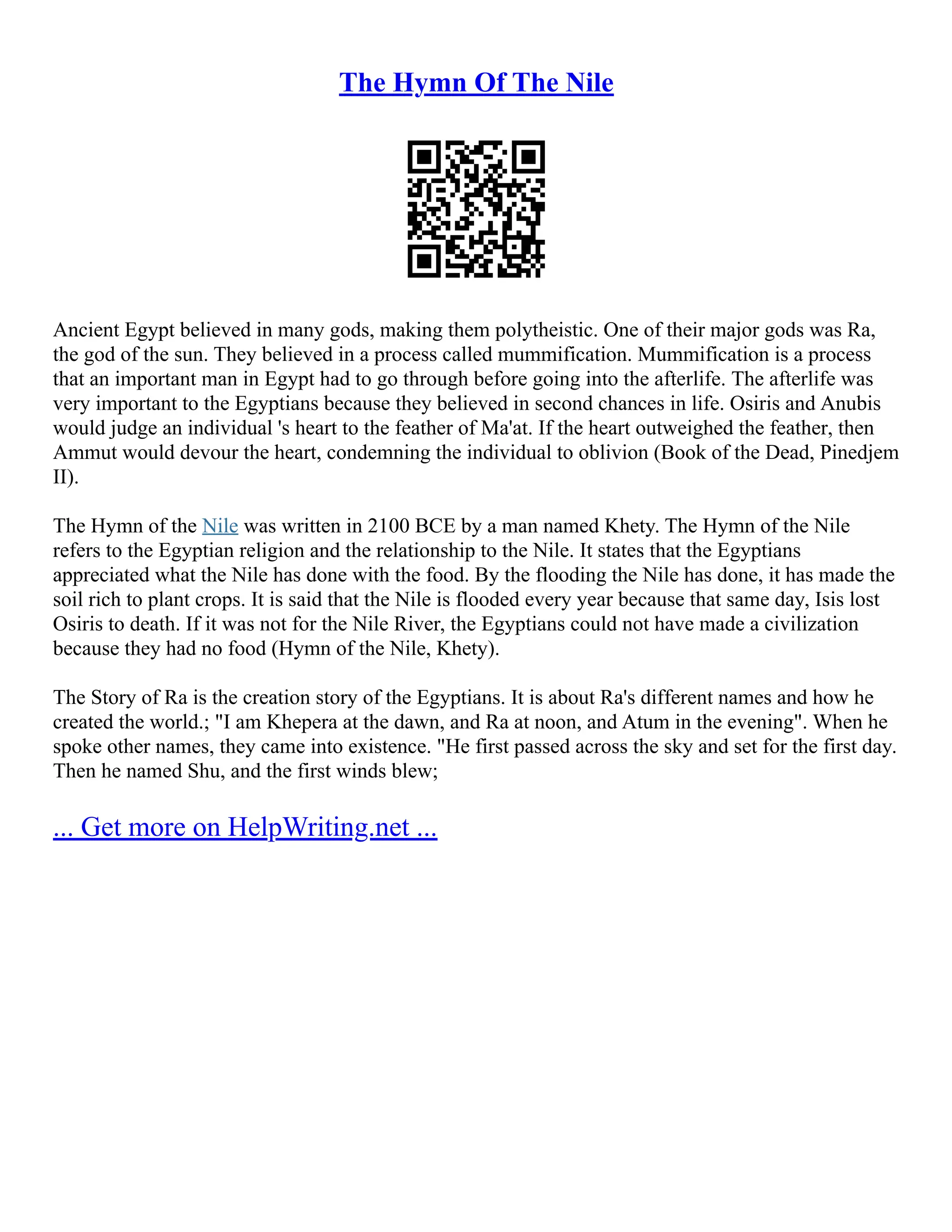 The Nile River-Egypt | PDF