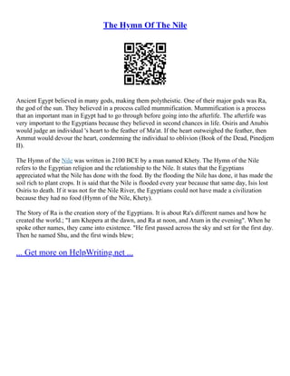 The Nile River-Egypt | PDF