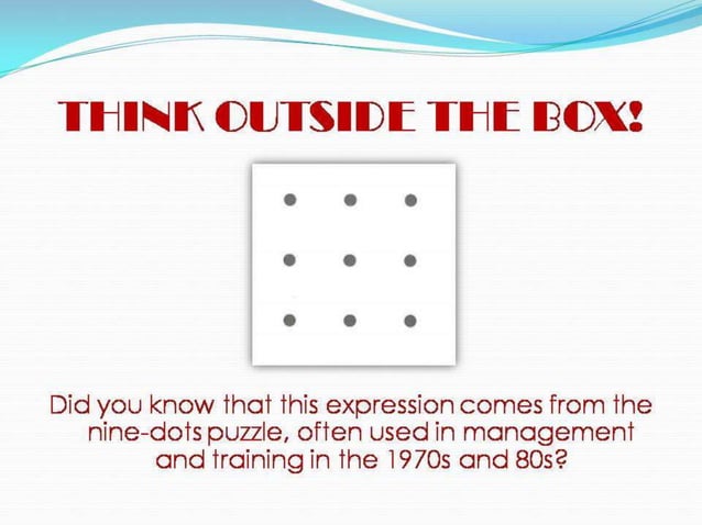 The Nine Dots Puzzle | PPTX