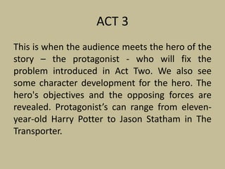 The Nine Act and Three Act Screenplay Structure | PPTX