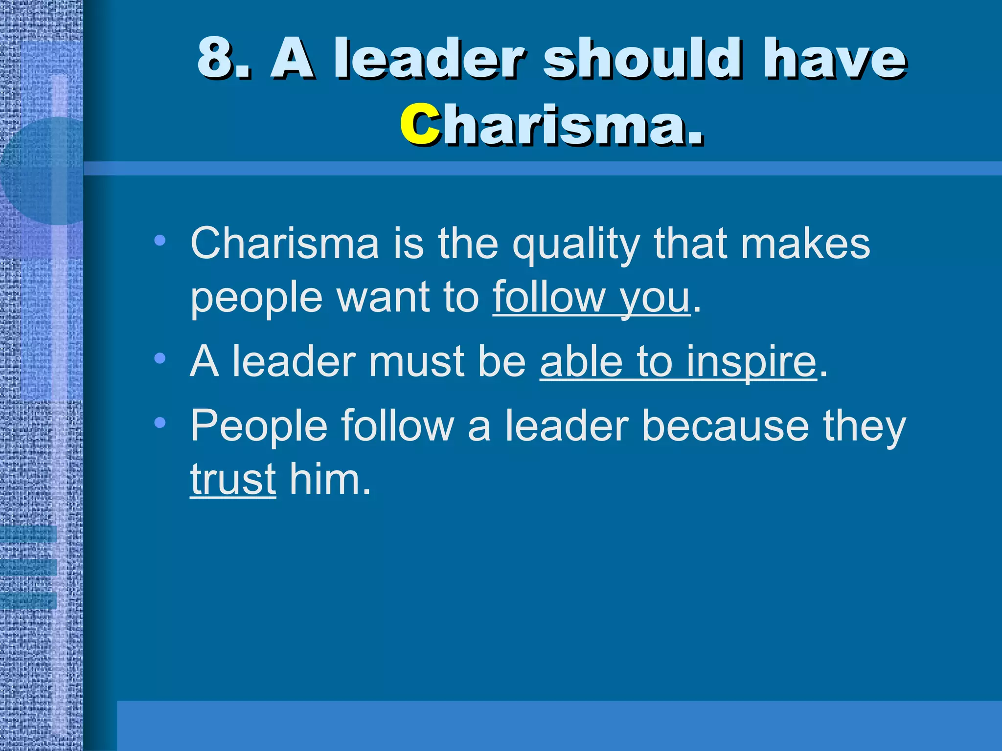 The Nine C’S Of Leadership | PPT