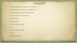 The Ninjago Quiz. By Daniel Henry Smithson | PPT