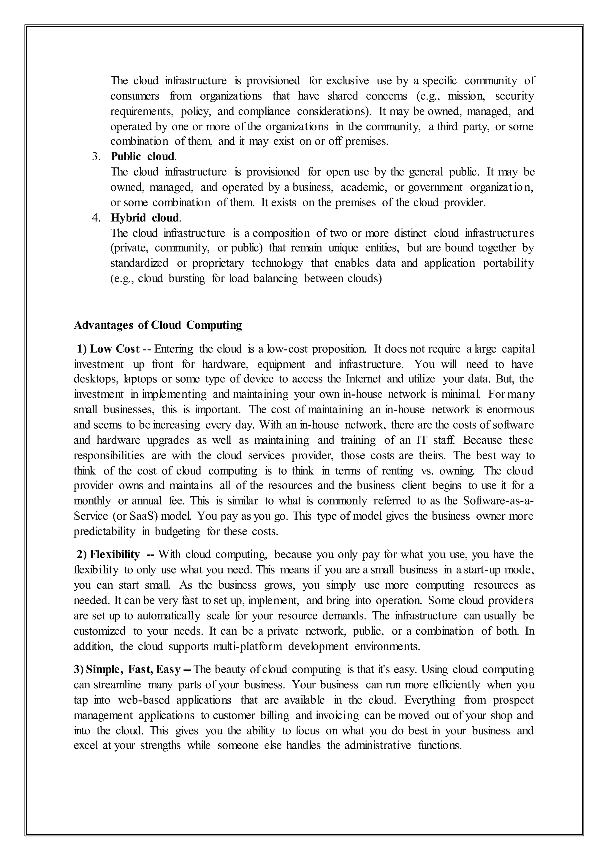 The Nist definition of cloud computing cloud computing Research Paper | PDF