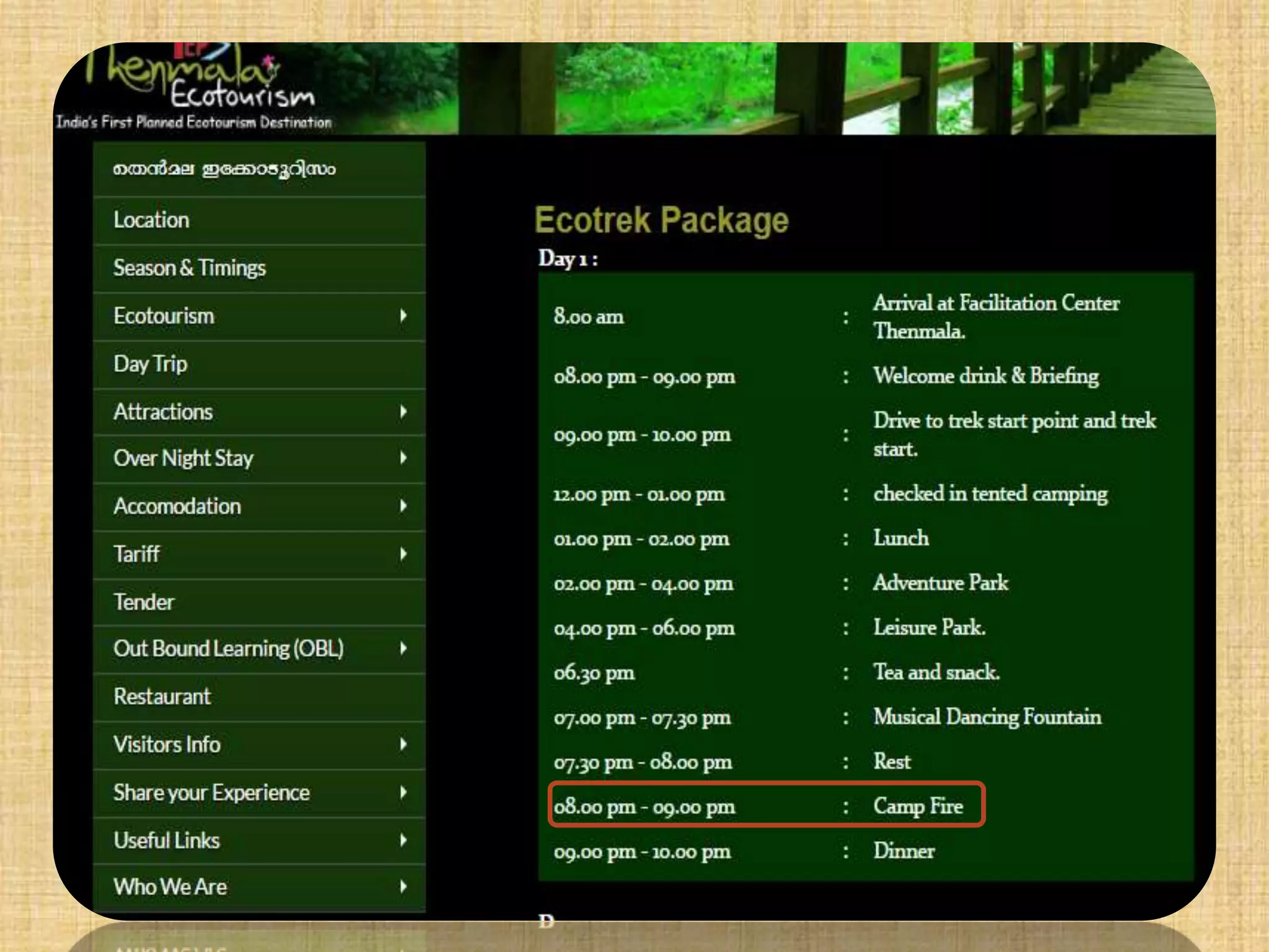 Thenmala Ecotourism Project | PPTX