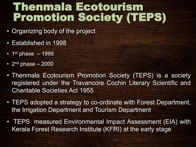 Thenmala Ecotourism Project | PPTX | Travel Locations | Travel