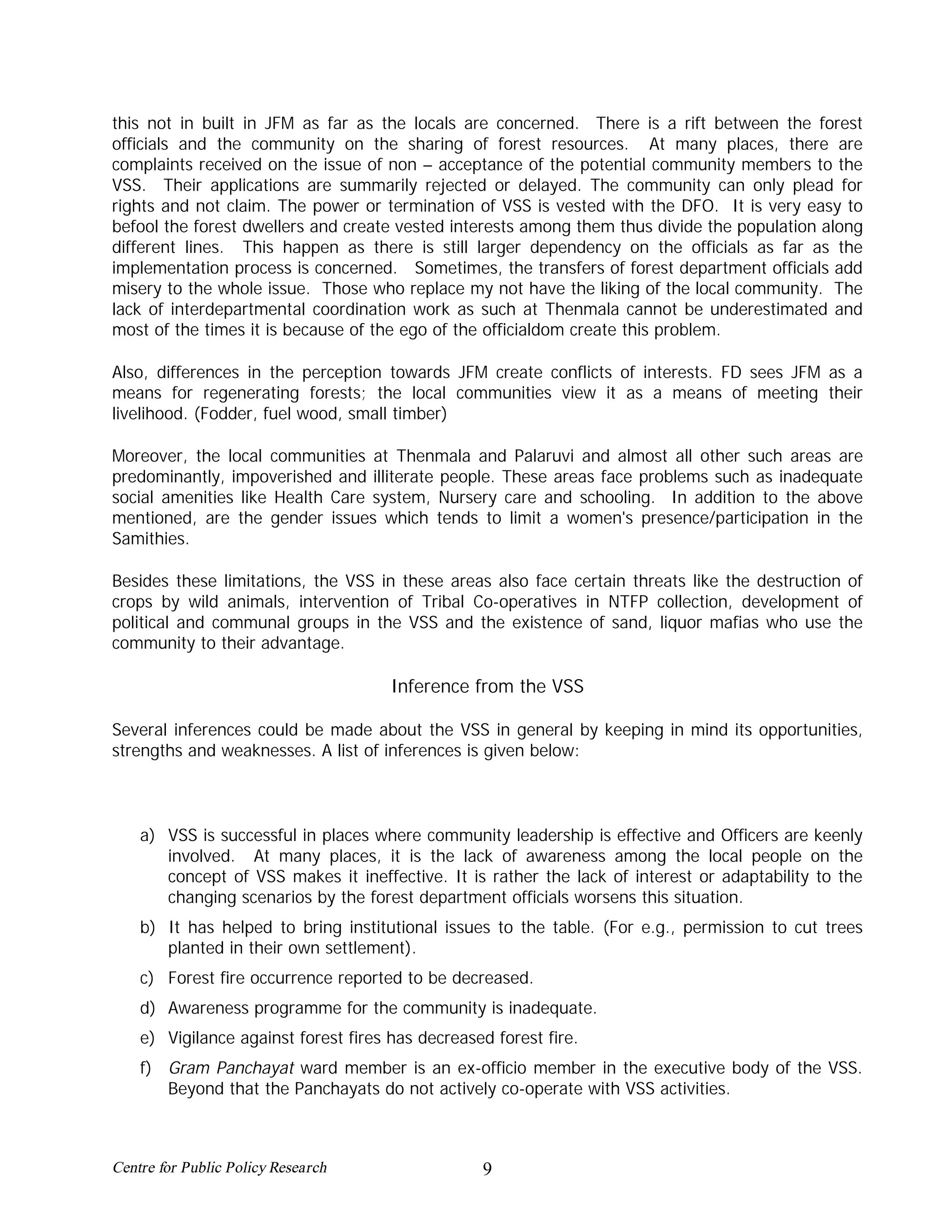 Vana Samrakshna Samithi- A Study on Thenmala and Palaruvi | PDF