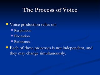 The Normal Voice Respiration Slidecast | PPT