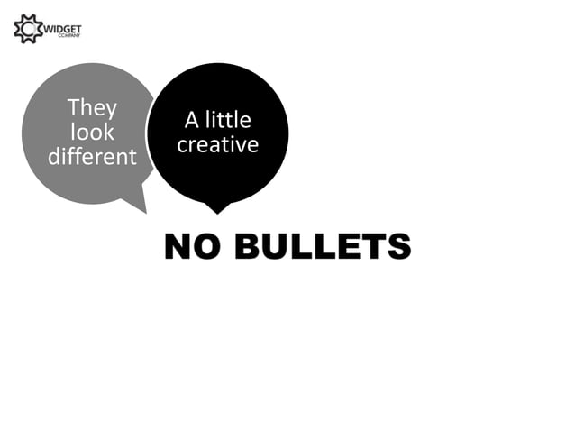 The no bullet bullet slide | PPT