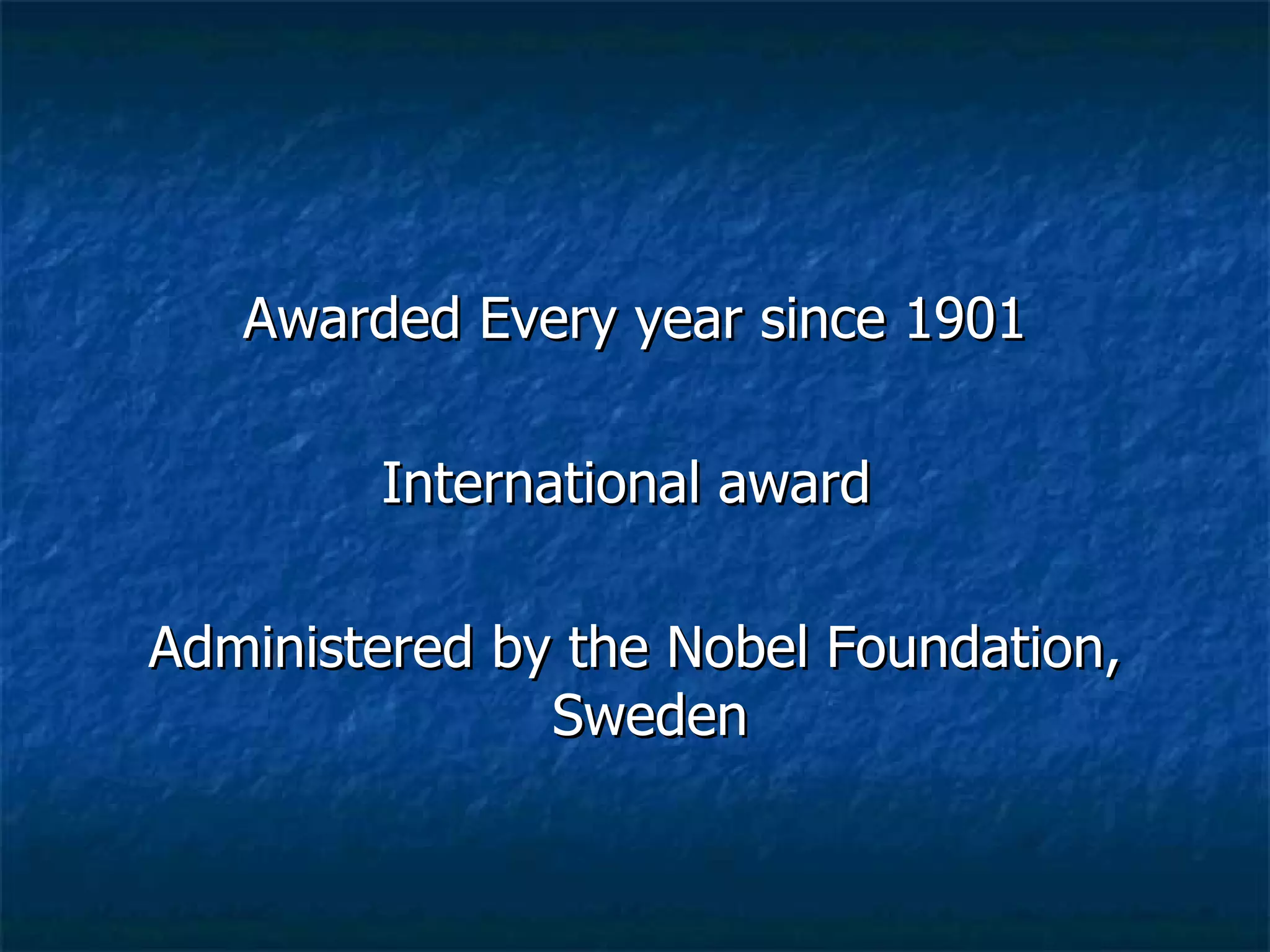 The Nobel Prize | PPT