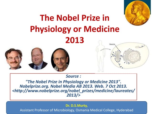 The nobel prize in Medicine/Physiology 2013 | PPT