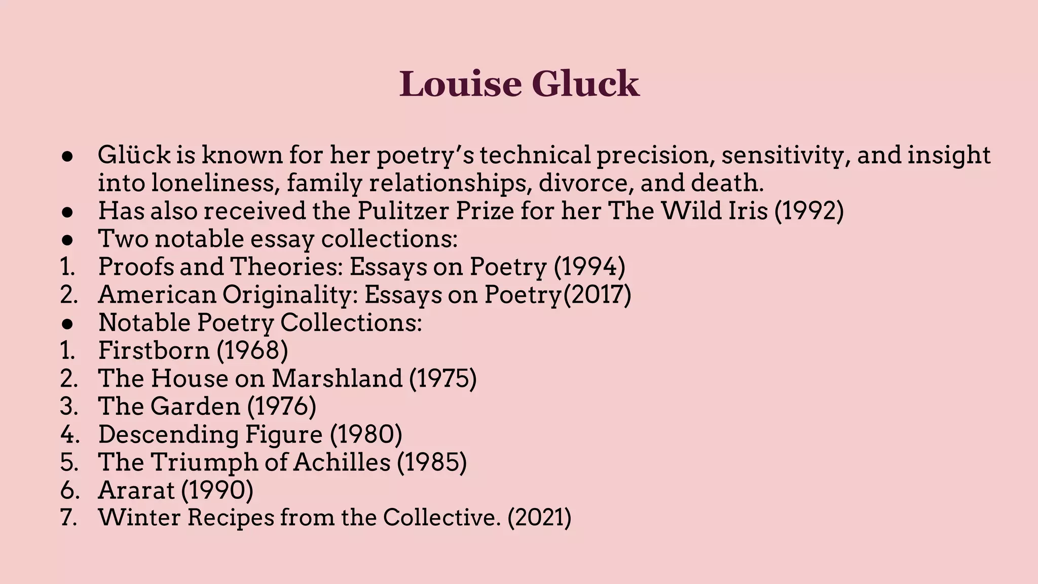 The Nobel, The Booker and The Pulitzer (2019-2023).pptx | Poetry ...