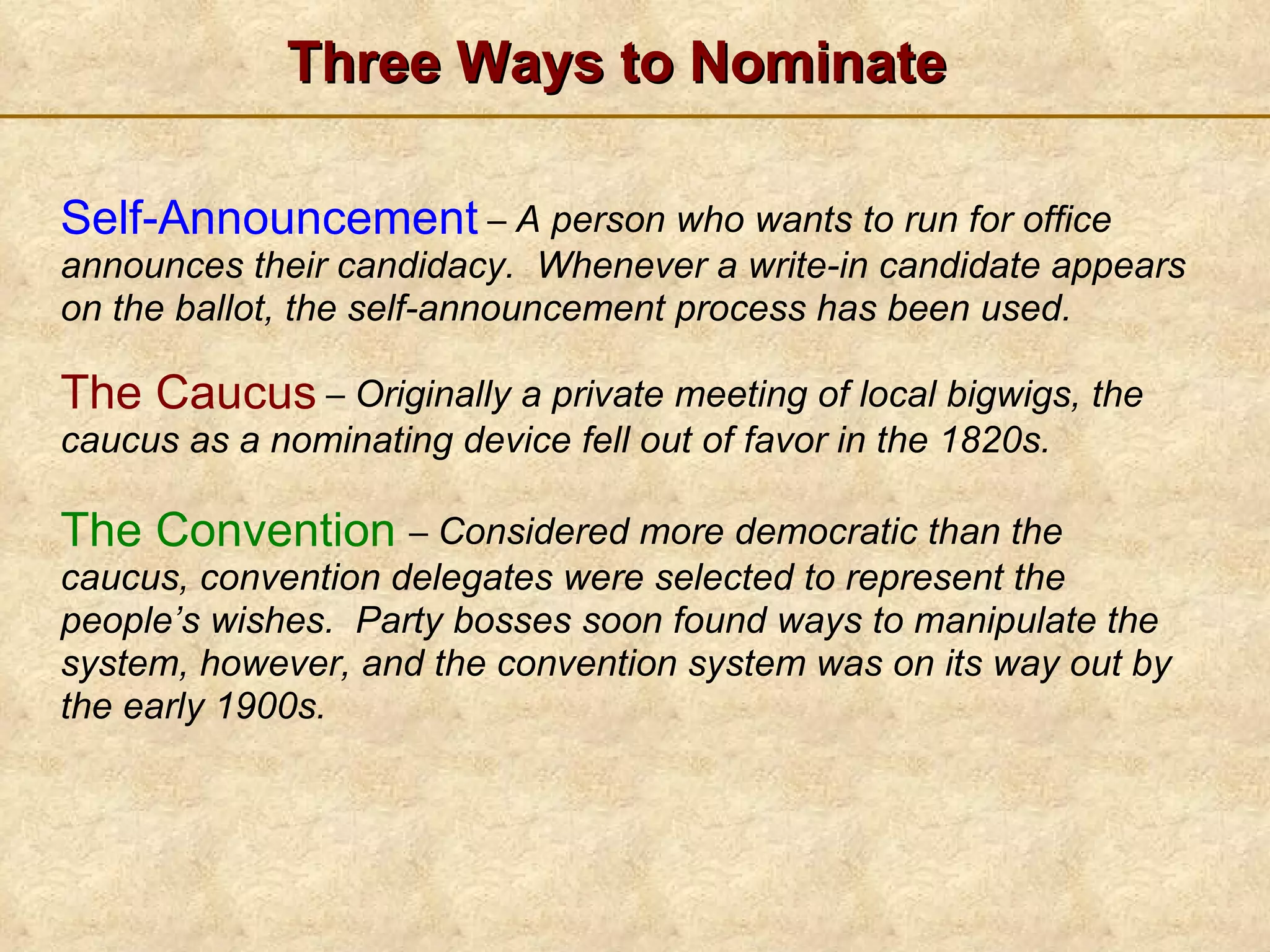 The nominating process | PPT
