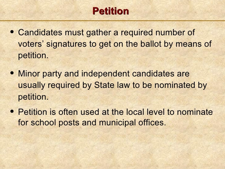 The nominating process