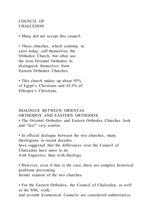 The non chalcedoniansethiopian, eritrean, coptic, armenian, | DOCX