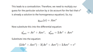 THE NON-HOMOGENEOUS LINEAR EQUATIONS WITH CONSTANT COEFFICIENT.pptx