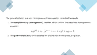 THE NON-HOMOGENEOUS LINEAR EQUATIONS WITH CONSTANT COEFFICIENT.pptx