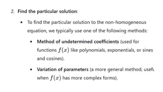 THE NON-HOMOGENEOUS LINEAR EQUATIONS WITH CONSTANT COEFFICIENT.pptx