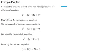 THE NON-HOMOGENEOUS LINEAR EQUATIONS WITH CONSTANT COEFFICIENT.pptx