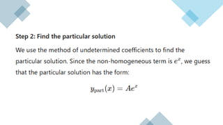 THE NON-HOMOGENEOUS LINEAR EQUATIONS WITH CONSTANT COEFFICIENT.pptx