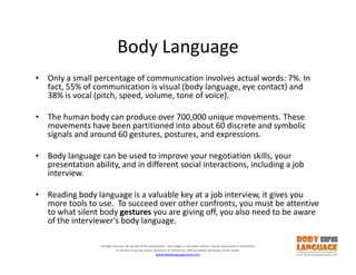 Body Language Communication Percentage