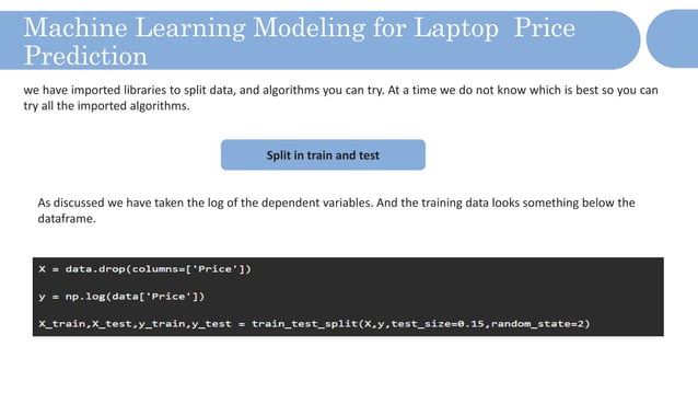 Laptop Price Prediction system | PPTX | Laptops | Computing