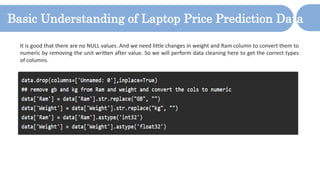 Laptop Price Prediction system | PPTX