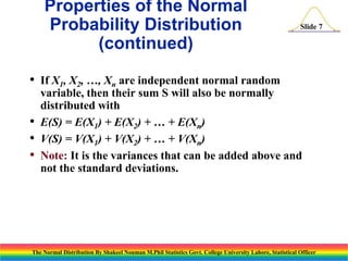 The normal distribution | PPT