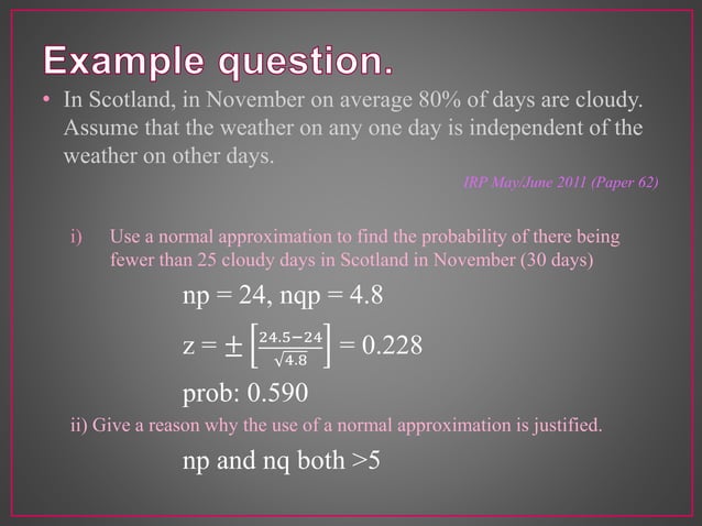 The normal distribution pure maths a level | PPT
