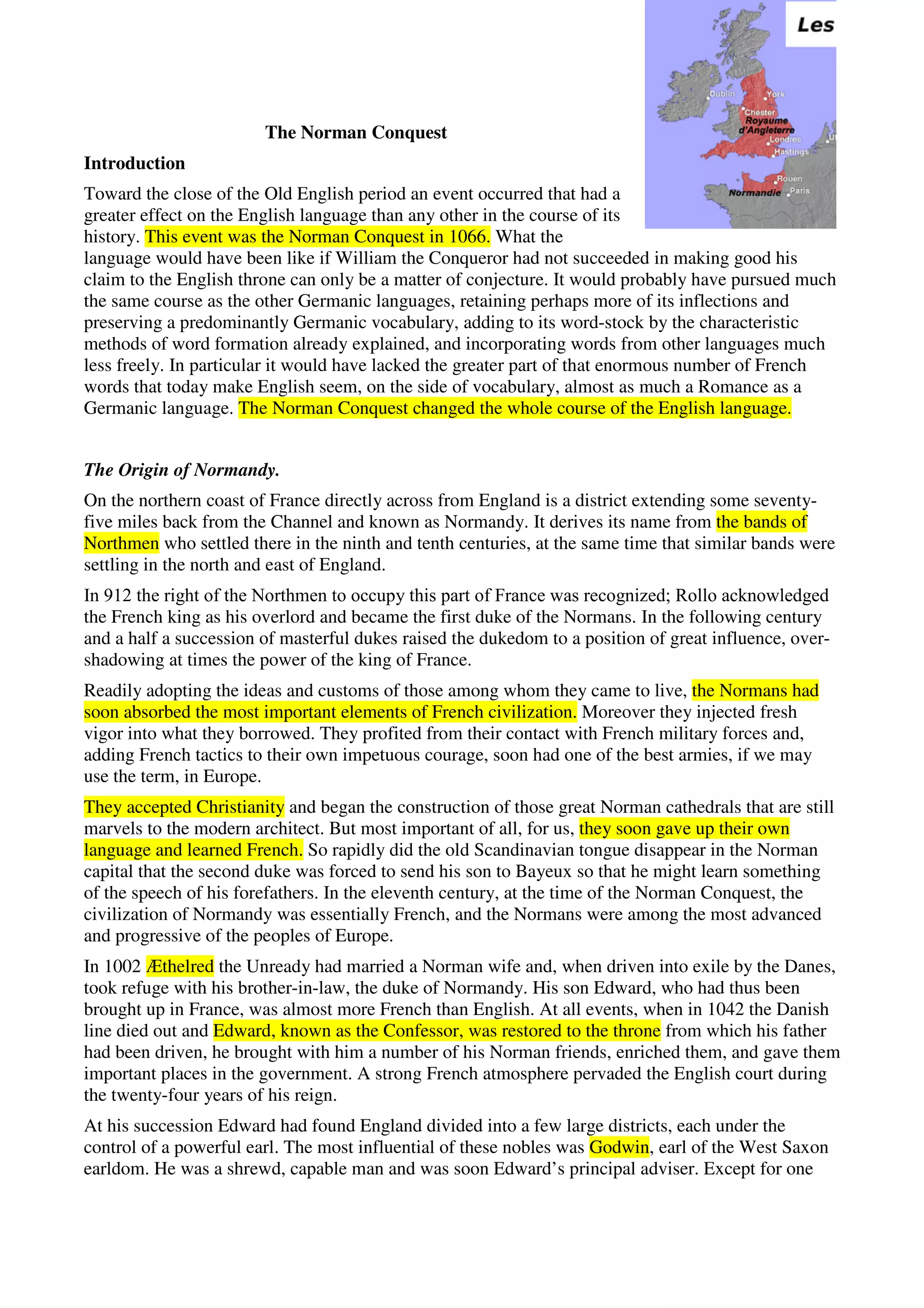 The norman conquest | PDF