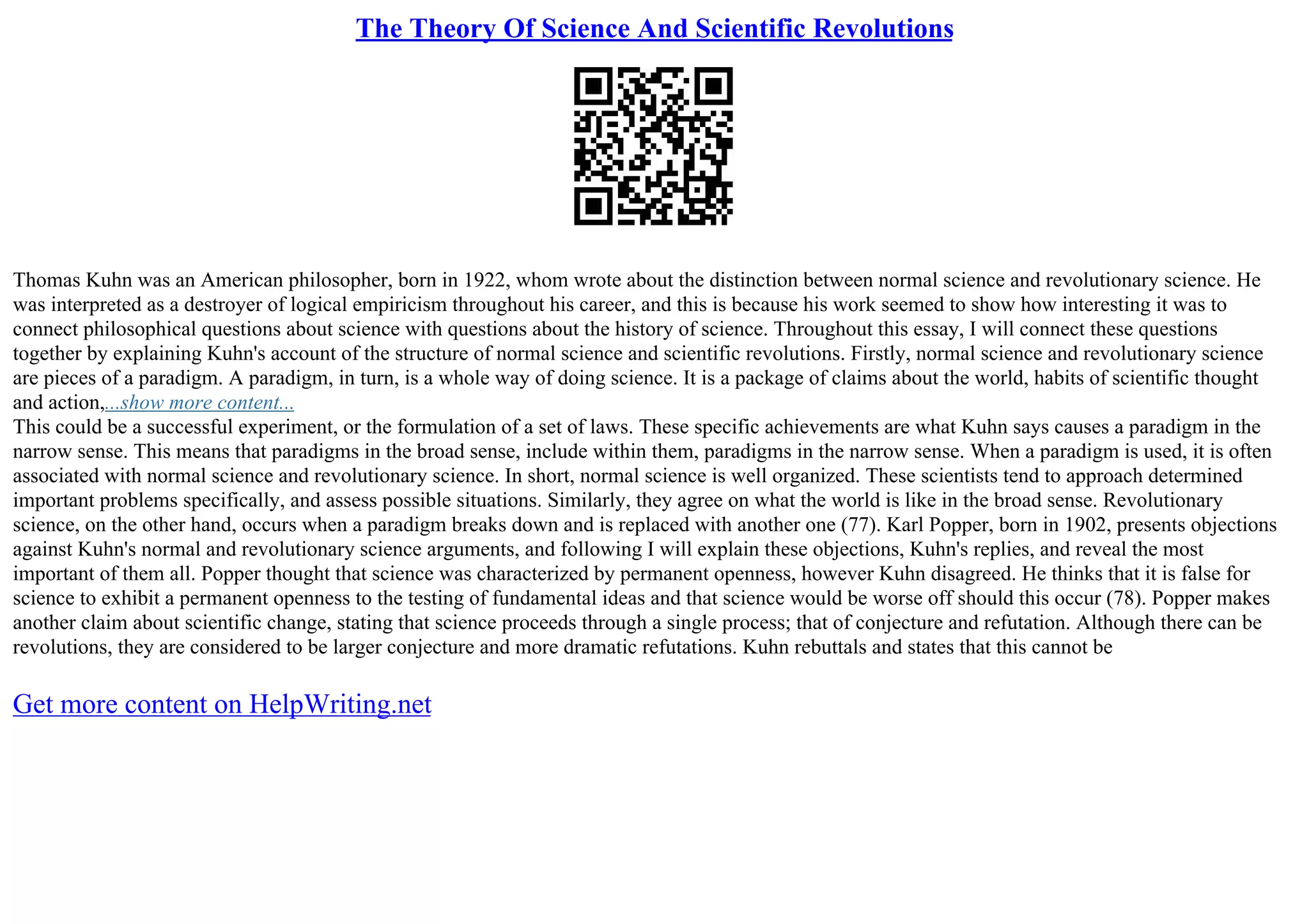 The Normative Structure Of Science | PDF