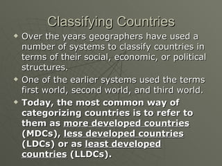 The North/South Gap and Country Classifications | PPT