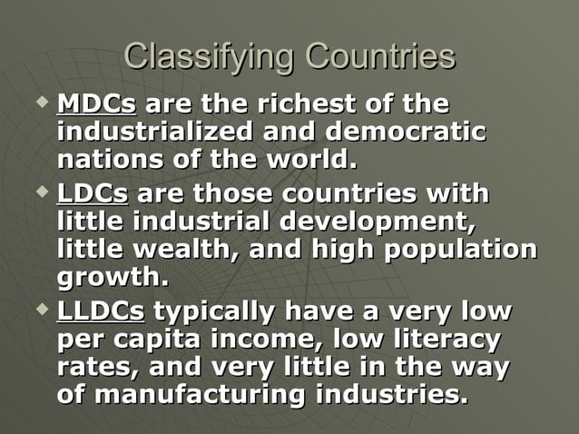 The North/South Gap and Country Classifications | PPT