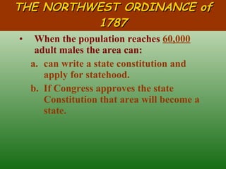 The northwest ordinance of 1787 | PPT