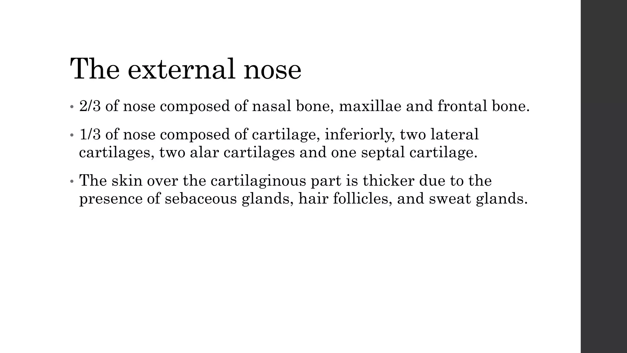 The Nose and nasal cavity, anatomy, and clinical diseases of nasal ...