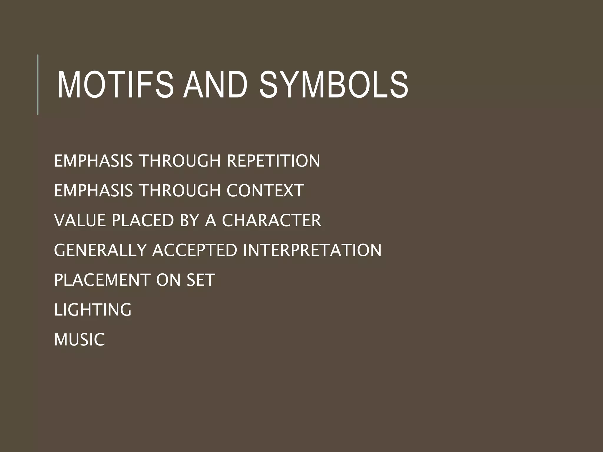 The Notebook motifs, symbols, and tropes | PPTX