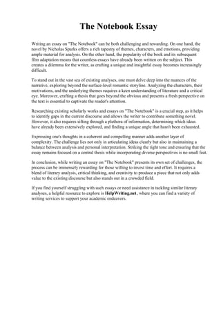 The Notebook Essay.pdf