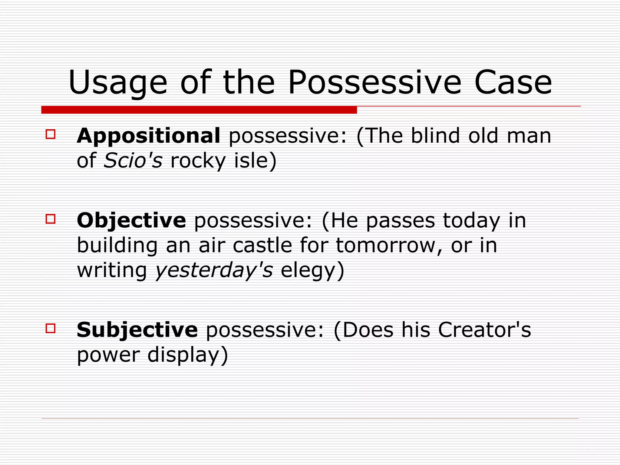 The noun. case | PPT