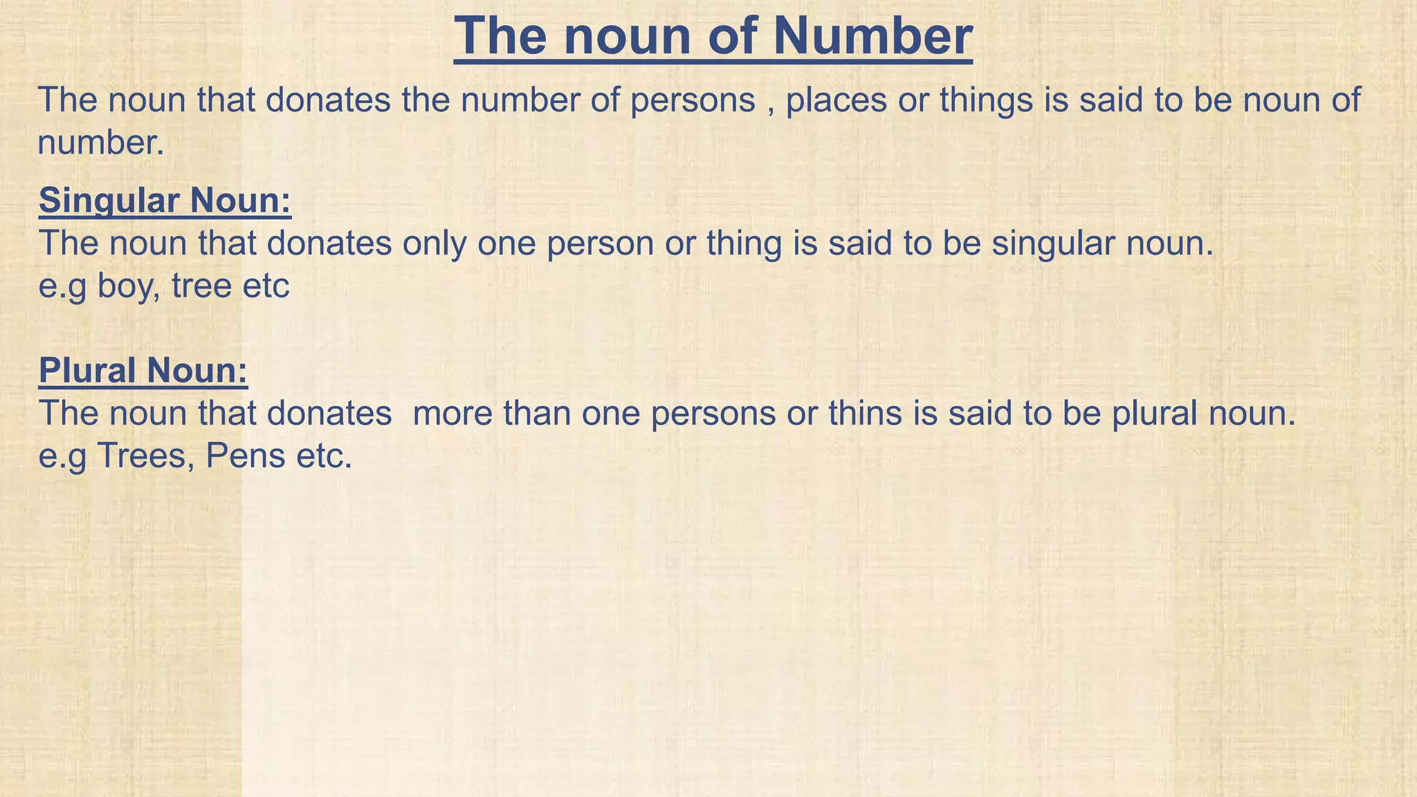 The noun and kinds | PPTX