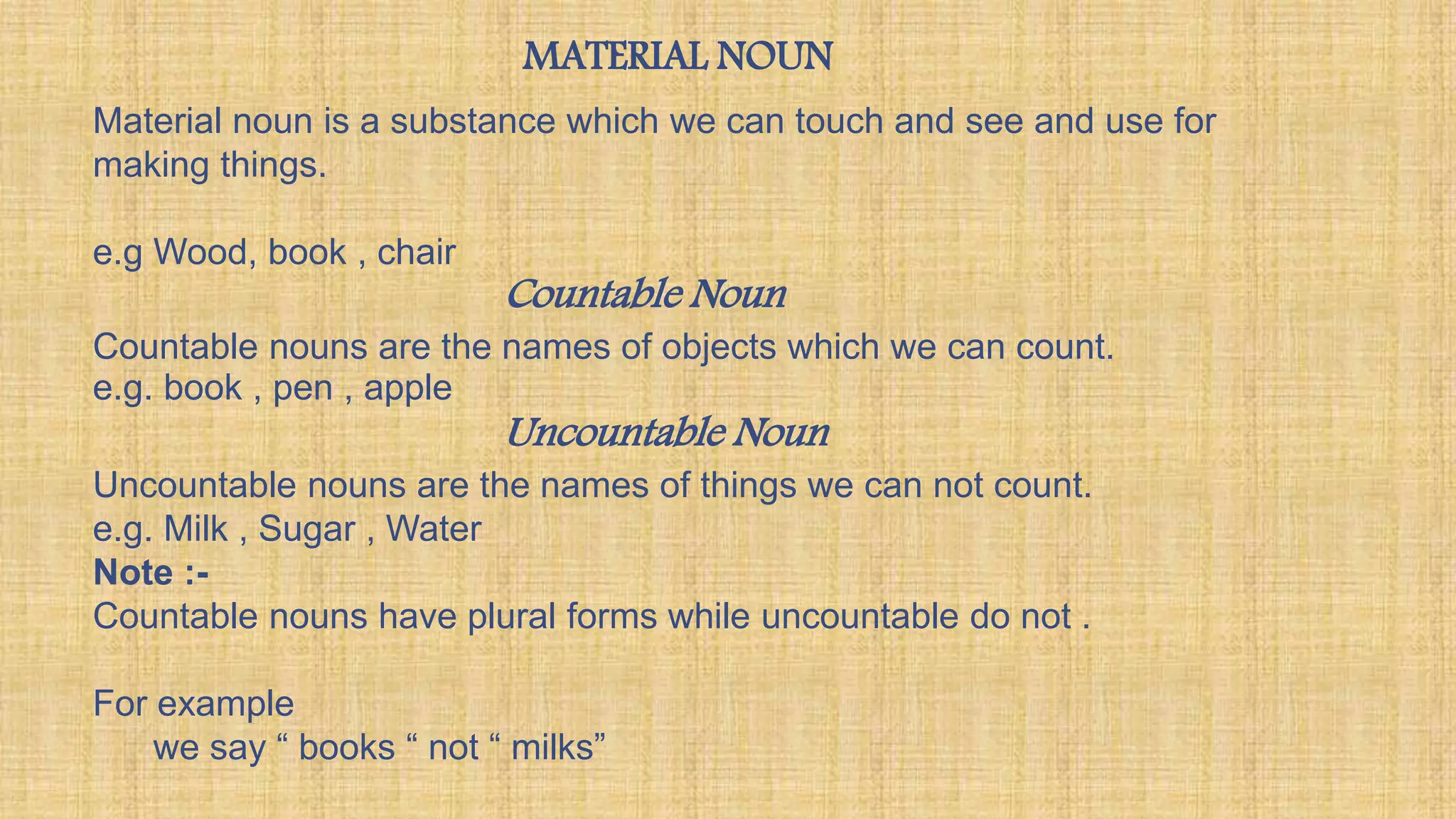 The noun and kinds | PPTX
