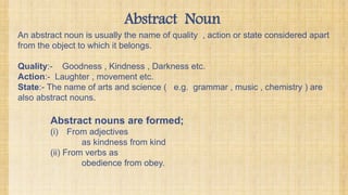The noun and kinds | PPTX