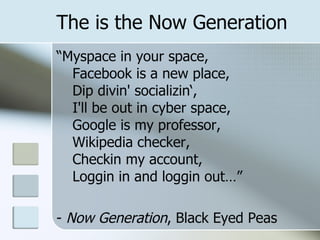 The Now Generation Internet Safety | PPT
