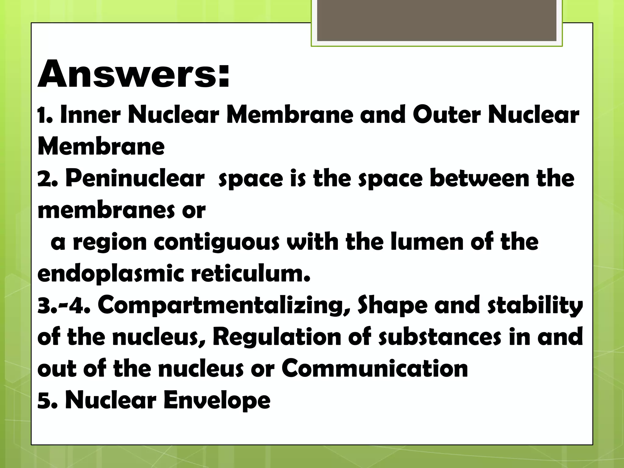 The nuclear membrane | PPTX