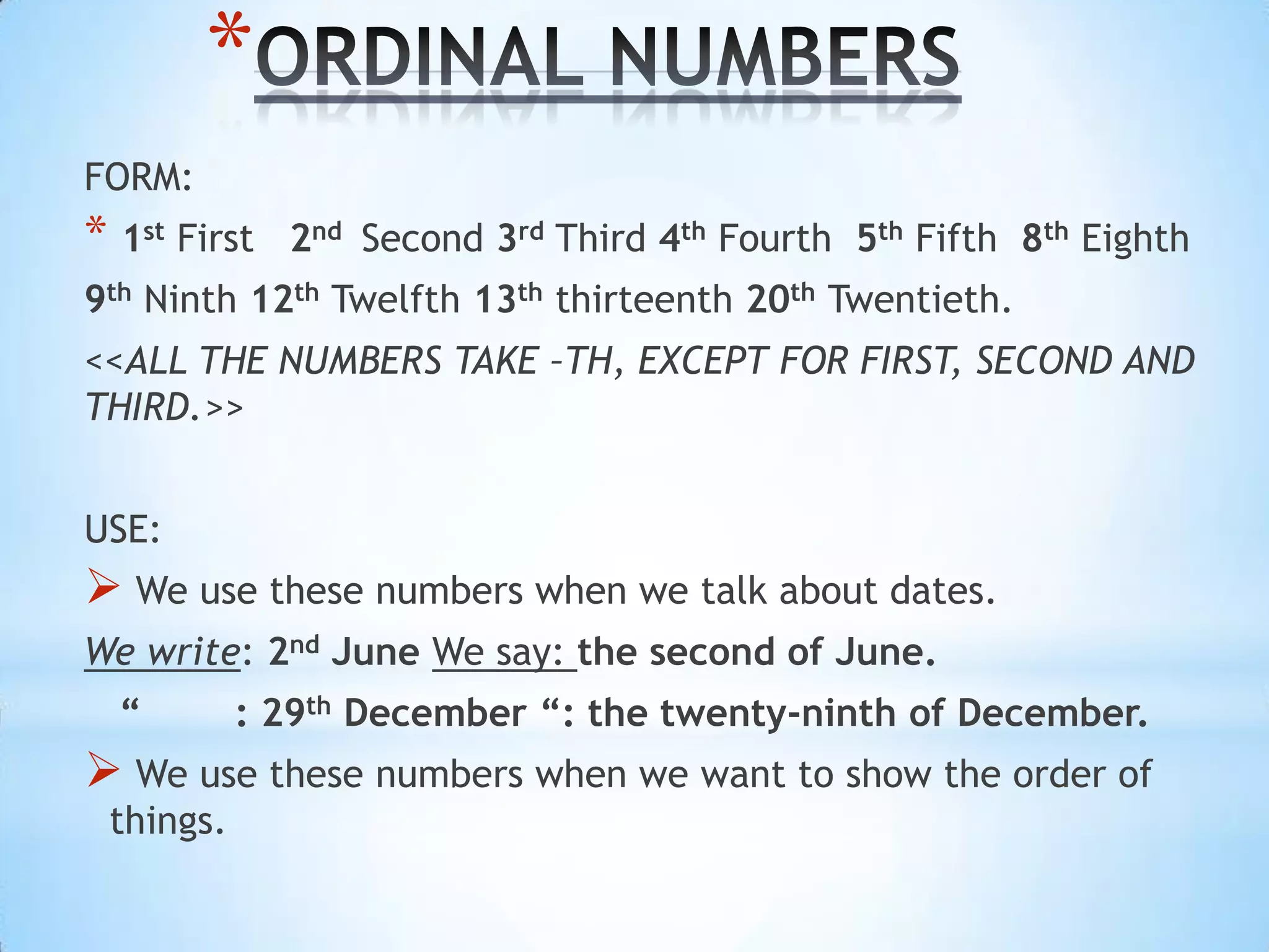 The numbers and time | PPT