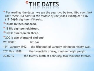 The numbers and time | PPTX