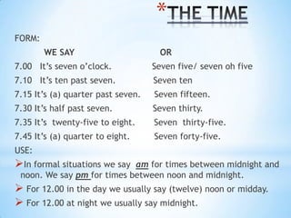 The numbers and time | PPTX