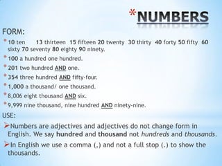 The numbers and time | PPT
