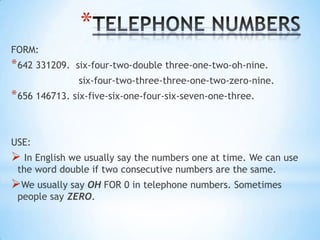 The numbers and time | PPT
