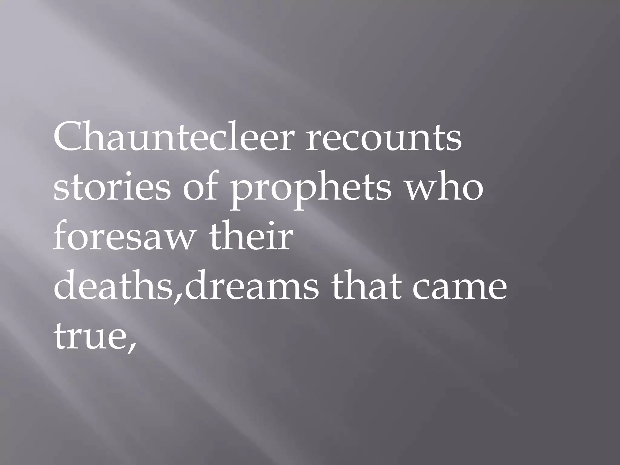 The nun’s priest’s tale | PPTX