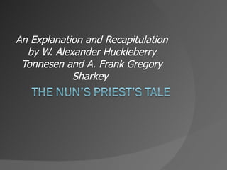 The Nuns Priest Tale | PPT