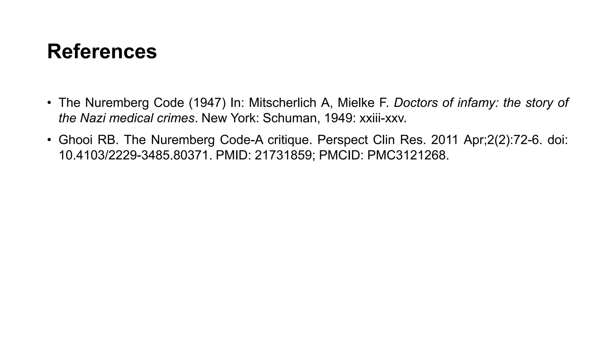 The Nuremberg Code | PPTX